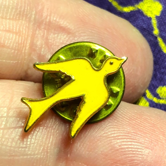 Jewelry | Vintage Yellow Dove Lapel Pin | Poshmark